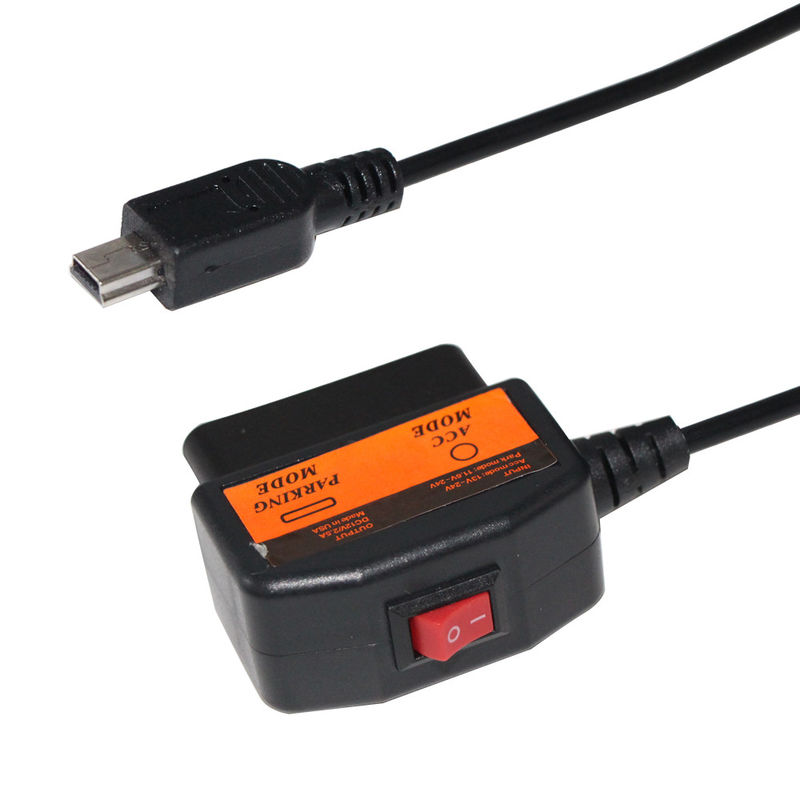 OBD-II Switched DVR Charging Cable | Dual-Fuel Vehicle Dash Cam Power ...
