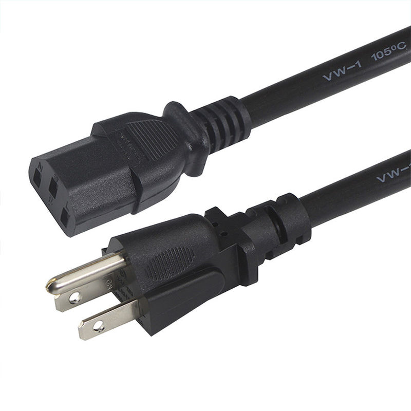 nema 5-15p to iec c13 power cord for computer laptop