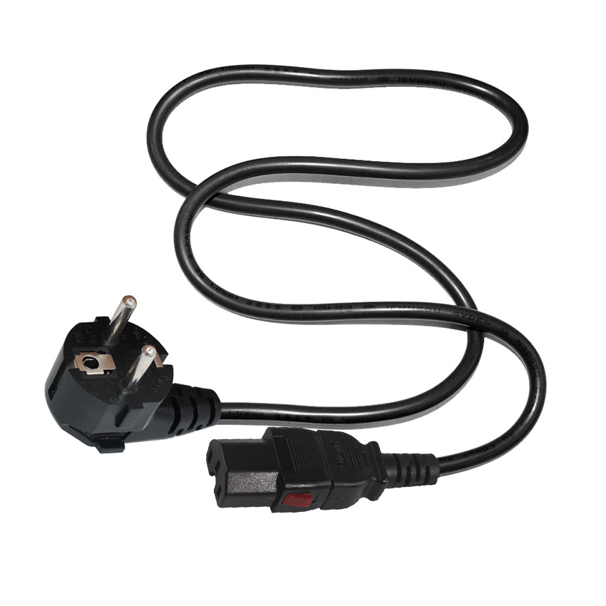 Pse Pdu Locking Plug Power Cable with Rewireable Schuko CEE 77 to IEC15 Connector