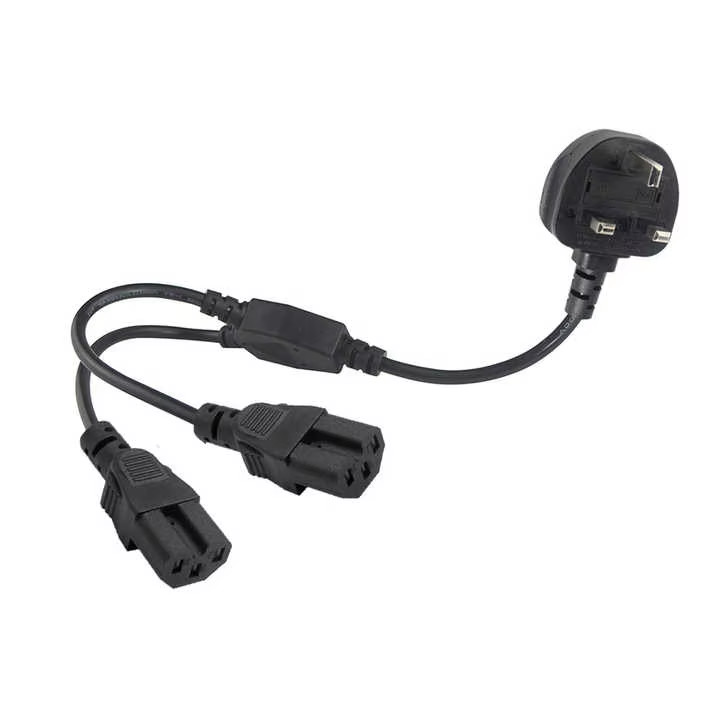 UK Plug Dual C15 Power Cord Industrial Grade 16A 250V 1.5M for Server ...