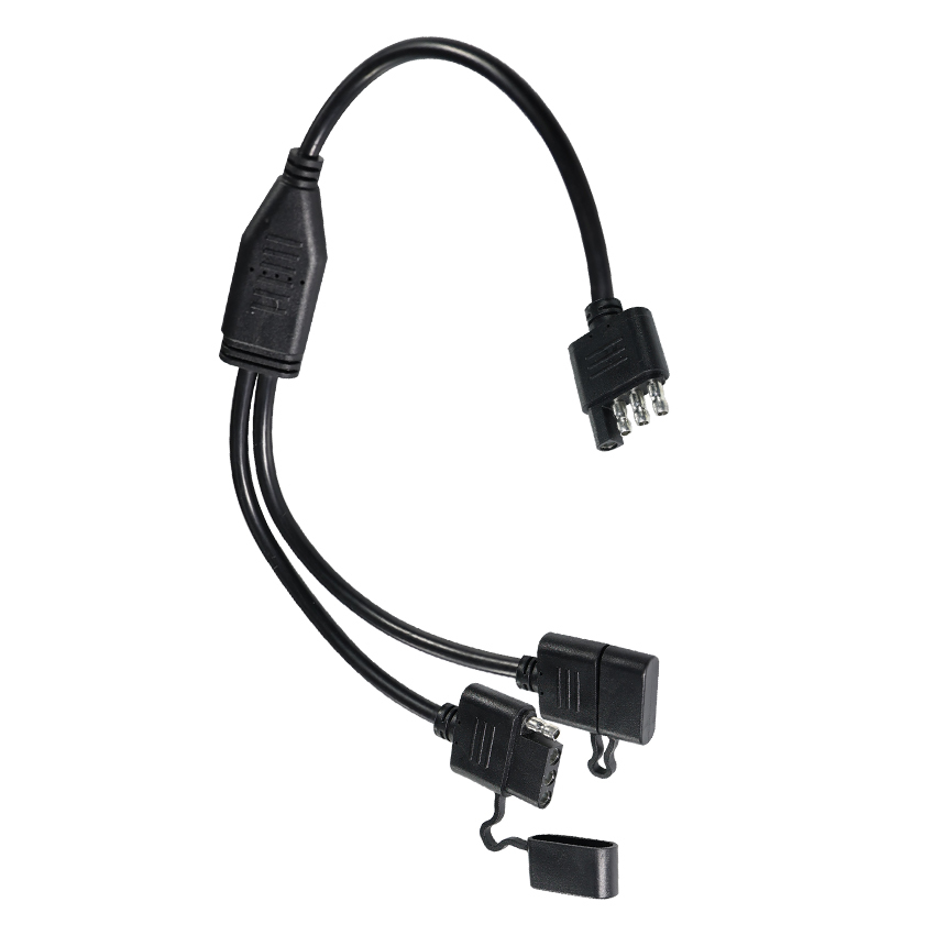 3-Way Y Splitter Trailer Light Wiring Harness- Waterproof Connector ...